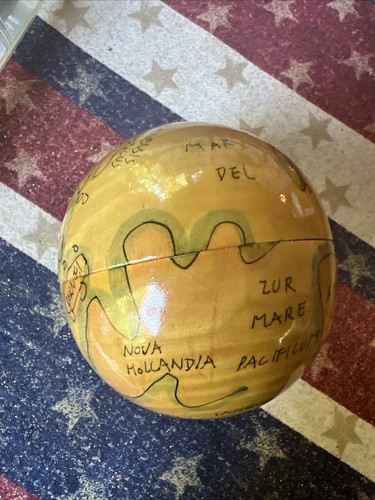 Vintage Wooden Nesting World Globe Map | eBay