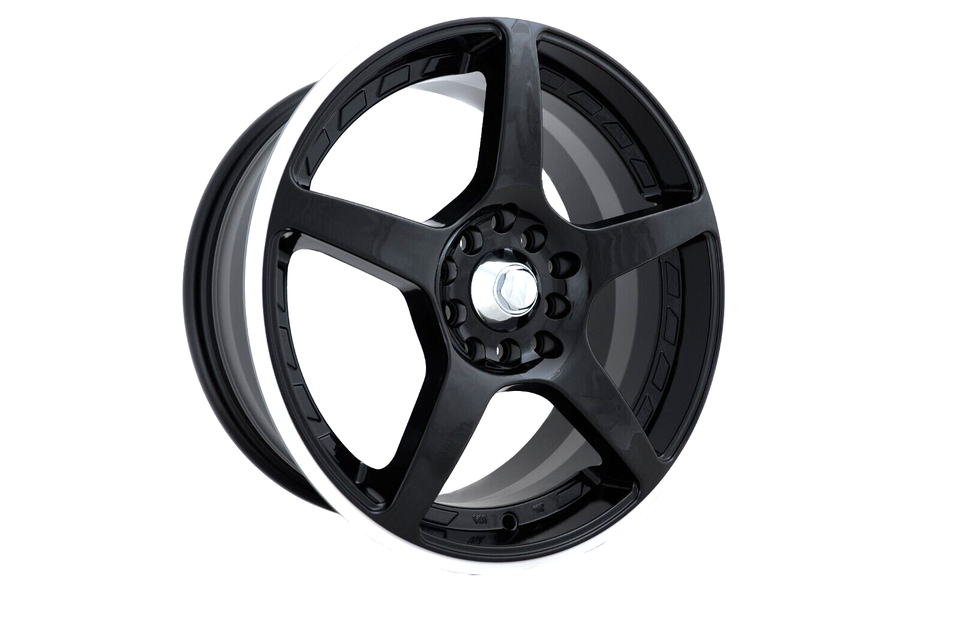 Kudo Racing Gekka 16x7 5x100 5x114.3 Black Wheels Rims Toyota Corolla ...