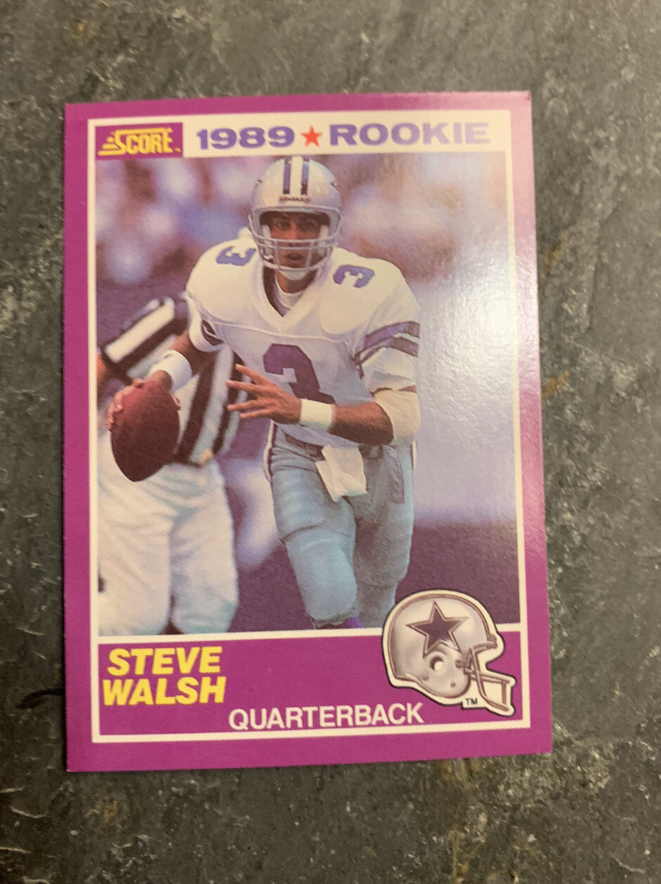 1989 Score Supplemental Football Card #438S Steve Walsh RC | eBay