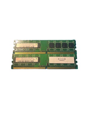 2x 512mb DDR2 DDRII RAM PC-6400 PC-5300 800MHz MATCHED MODULES TESTED ...