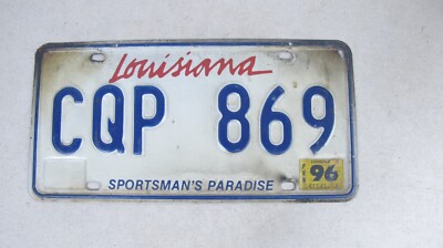 LOUISIANA licence/number plate US/United States/USA/American CQP 869 ...