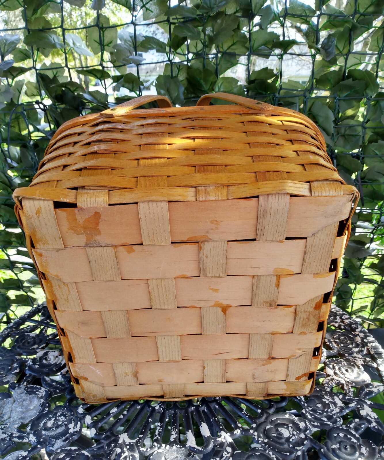 Vintage Rindge Pie Basket Hinge Lid Swivel Handles Mushroom Design New ...