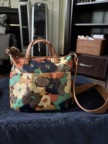 FOSSIL Key Per Crossbody Floral Print Multicolor Handbag Purse | eBay