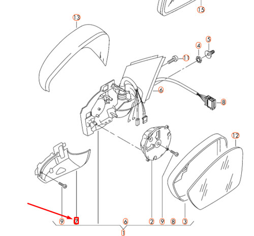 VW POLO 6R MK5 FRONT LEFT DOOR MIRROR TURN INDICATOR 6R0949101F NO DUTY ...