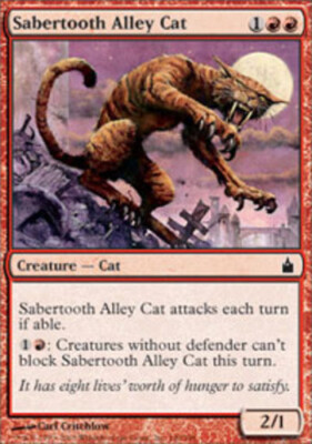 Sabertooth Alley Cat Light Play, English Magic the Gathering MTG ...