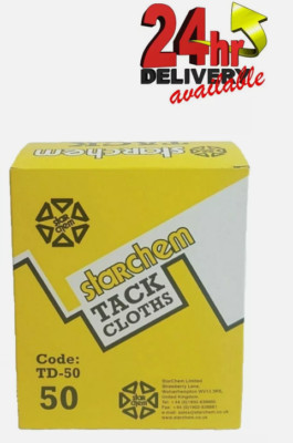 Starchem Tack Cloths Rags Pack Of 50 Sticky Tak Paint Prep Bodyshop ...
