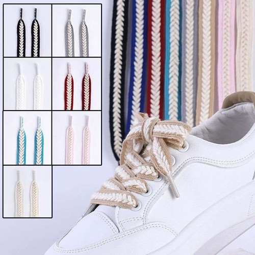 Mode Terylen Baumwolle Weave Laces Flache Schnürsenkel Weizen Premium ...