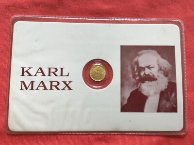 Miniature solid gold COIN 8K plastic holder: Karl Marx very special | eBay