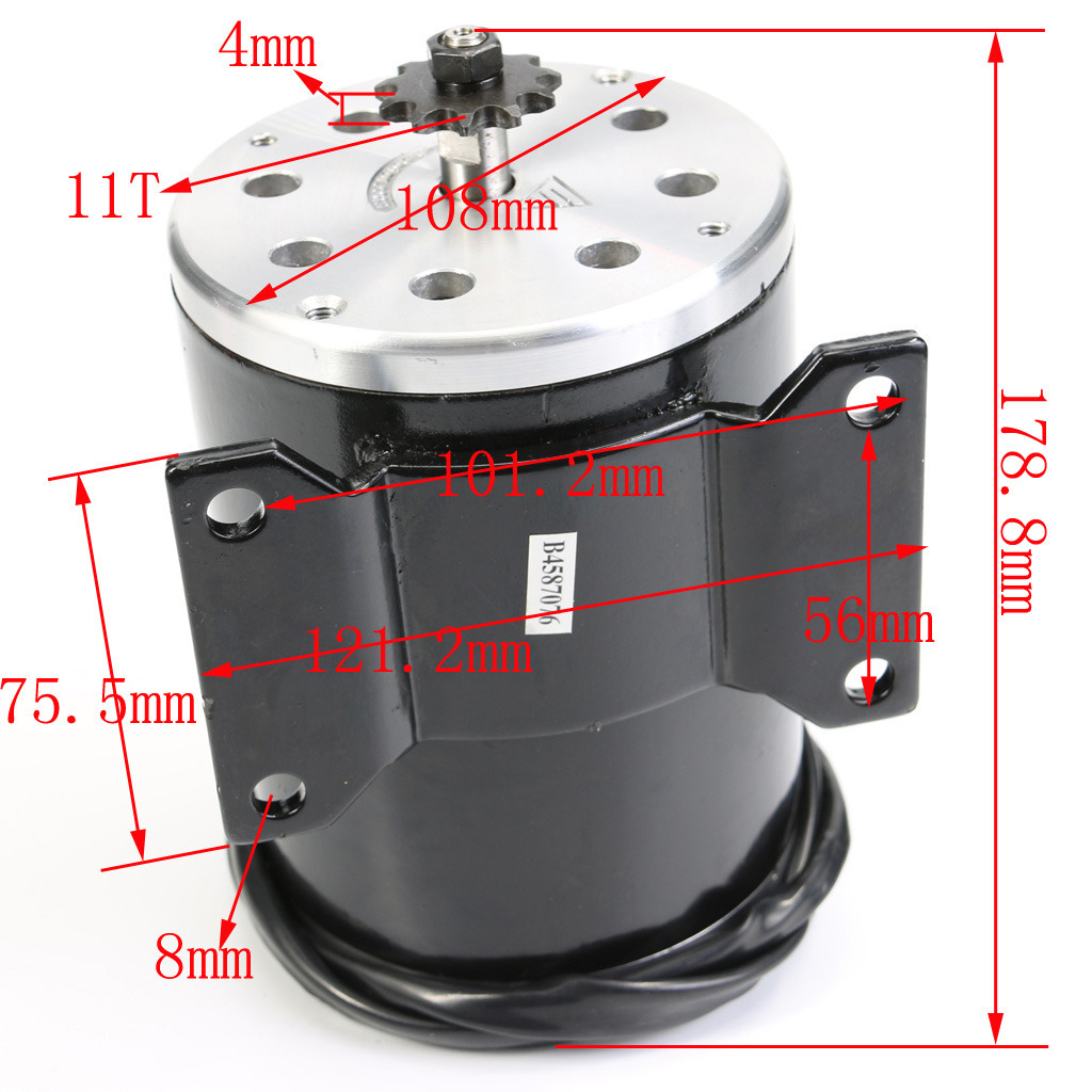 36V 800W Electric DC Brush Motor & Controller & LCD Throttle Grips for ...