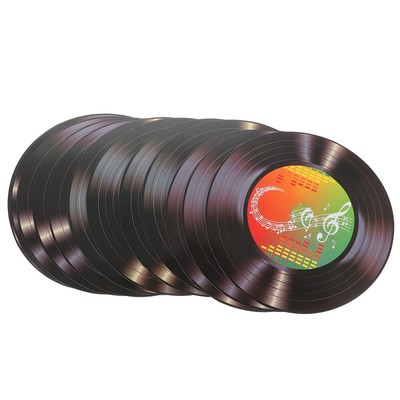 12 Pcs Décoration De Disque Vinyle Décorations Noires D'intérieur | eBay