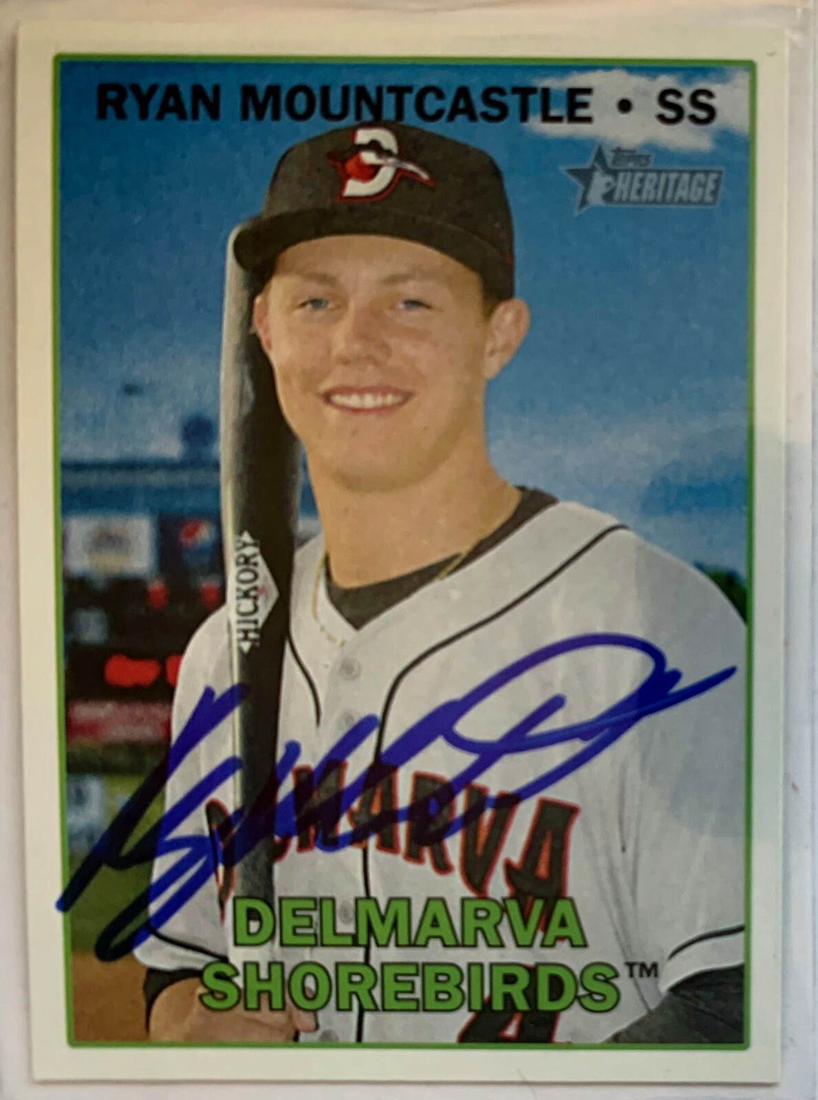 RYAN MOUNTCASTLE signed auto autograph 2018 Topps Heritage Minors COA ...