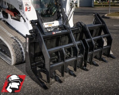 Skid Steer XHD Vertical Root Rake Grapple Attachment 72" for Bobcat by ...