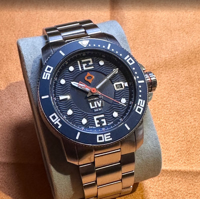 LIV Men's GX-Diver's 41mm Steel Cobalt Blue Watch | eBay