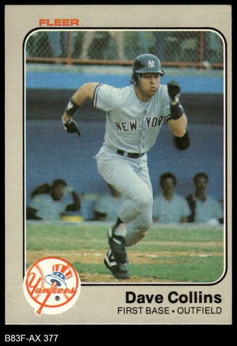 1983 Fleer #377 Dave Collins Yankees 8 - NM/MT | eBay