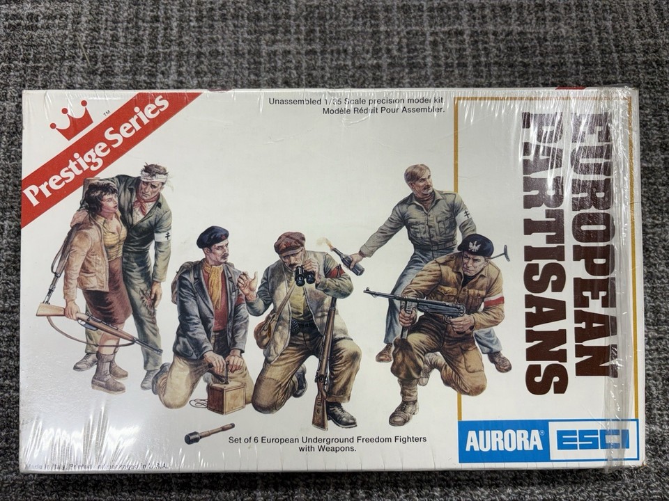 Vintage AURORA ESCI European Partisans. 1/35 Scale Model Kit. New In ...