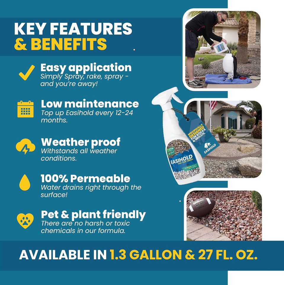 Vuba EASIHOLD ROCKS - 5L XL Gravel Binder for Bonding Stones, Bark and ...