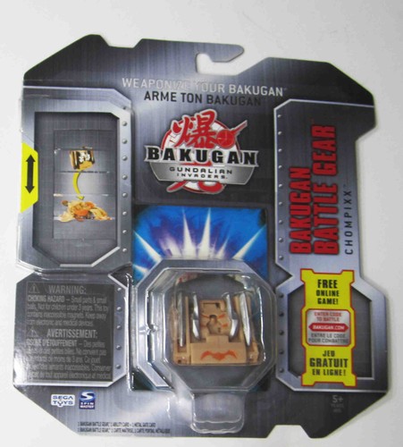 Bakugan Toy CHOMPIXX Battle Brawlers Gear Brown SILVER ATTRIBUTE 2010 ...