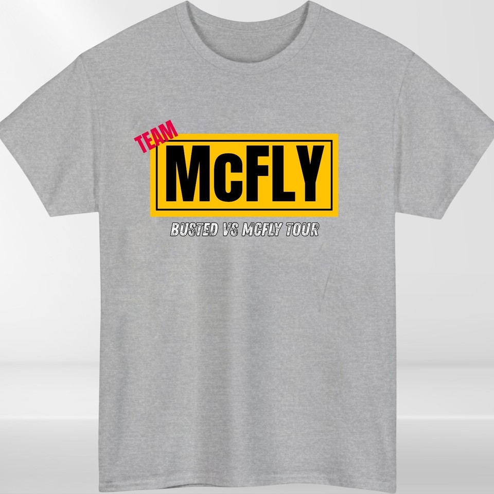 McFly vs Busted Tour 2025 T-Shirt Team McFly Band Front & Back Concert ...