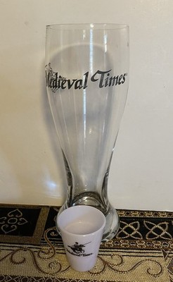 Pilsner Medieval Times Glass And Plastic Shot Glass From Dinner And ...