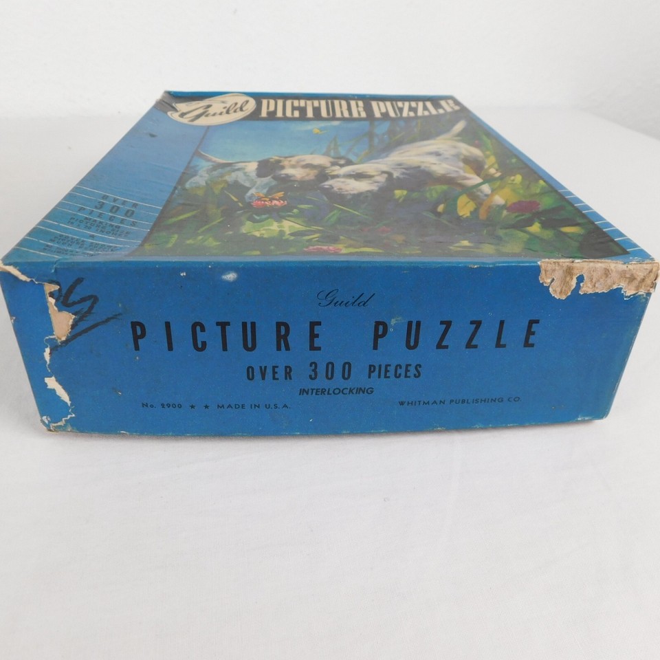 3 Vintage Jigsaw Picture Puzzles Guild 2900 Dogs Perfect Pals 284 Big ...