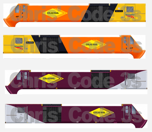Adhesive Vinyl Class 43 HST Decal suit OO gauge Hornby / Lima - Colas ...