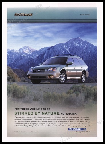 Subaru Outback SUV 2000s Print Advertisement Ad 2002 Mountains | eBay