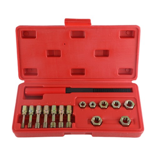 15PCS Thread Repair Restorer Kit Rethreading Tool Metric Thread Chaser ...