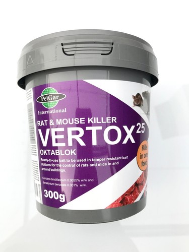 1X Vertox 300g Rat Mouse Killer Wax Bait Blocks I Max Strength Kill in ...