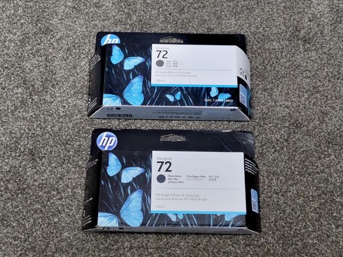 HP 72 GRAY C9374A & MATTE BLACK C9403A, 130ml INK CARTRIDGES. 2022 ...