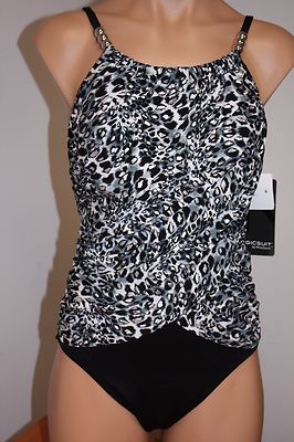 NWT Magic Suit by Miraclesuit Swimsuit 1 one piece swimwear Sz 8 Grey ...