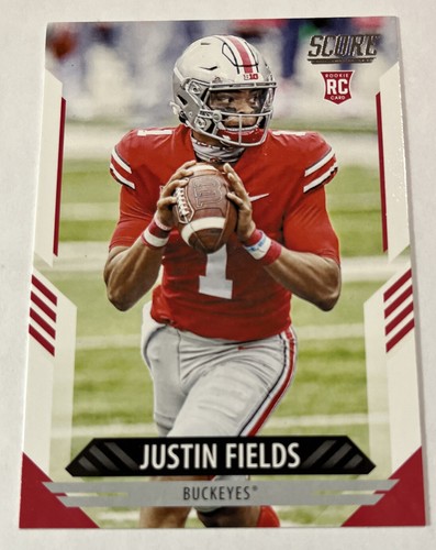 Justin Fields ROOKIE Card 🏈 2021 Panini Score #302 RC Chicago Bears QB ...
