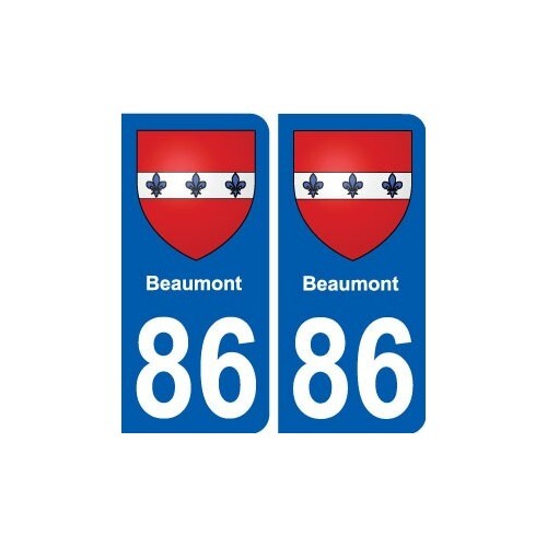 86 Beaumont blason autocollant plaque stickers ville | eBay