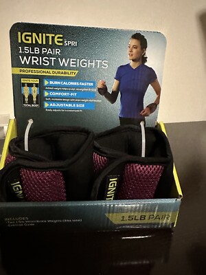 Ignite by SPRI Wrist/Ankle Weights 3lbs Set- 1.5 Lb Each Purple | eBay