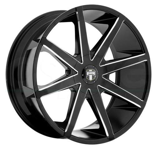 20x8.5 Dub S109 Push 5x115/5x4.75 10 Black Milled Wheels Rims Set(4) 72 ...