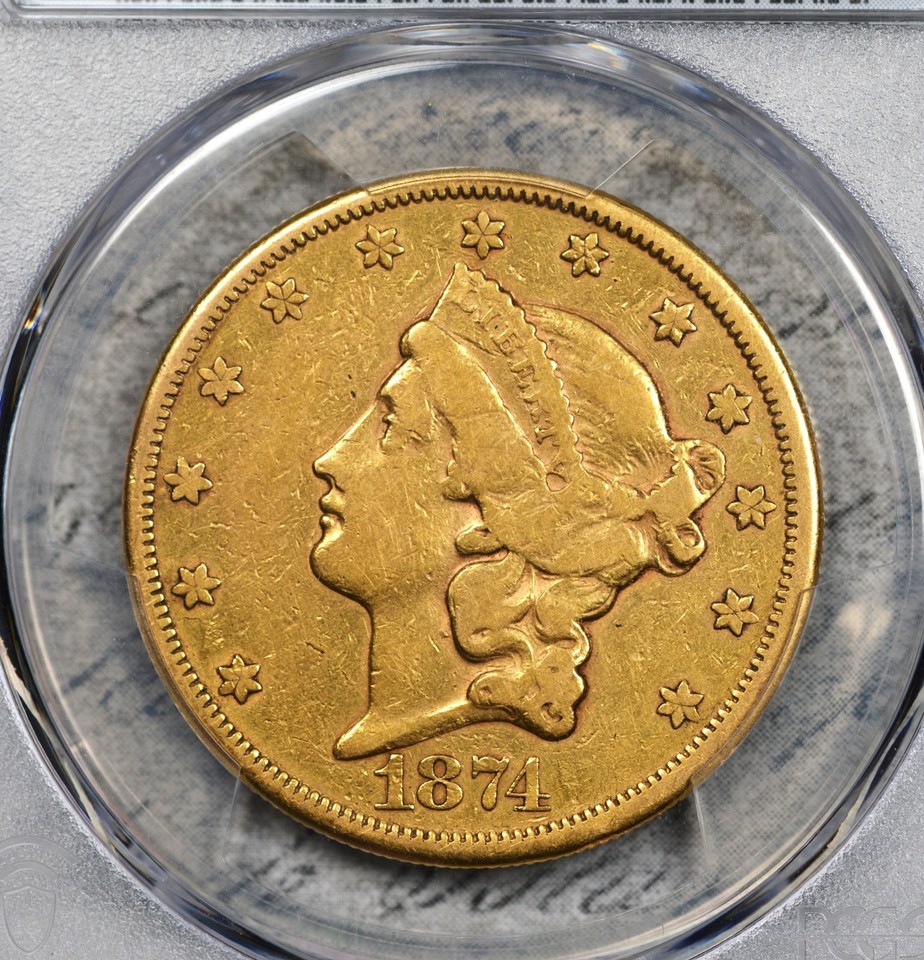 1874-CC Gold Liberty Head Double PCGS VF25 Cowboy Gold Coin Carson City ...
