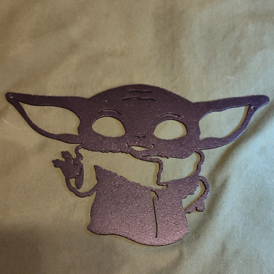 Star Wars Grogu The Mandalorian Science Fiction Metal Cutout Art ...