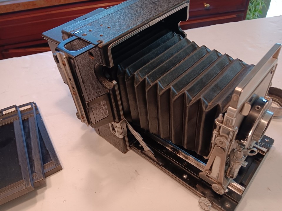 Graflex, Crown Graphic, 4x5 Large Format Camera w/ Optar 4.7, 135mm ...