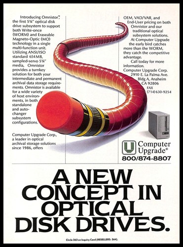 1991 Computer Upgrade Omnistor Optical Disk Drive Subsystems PRINT AD ...