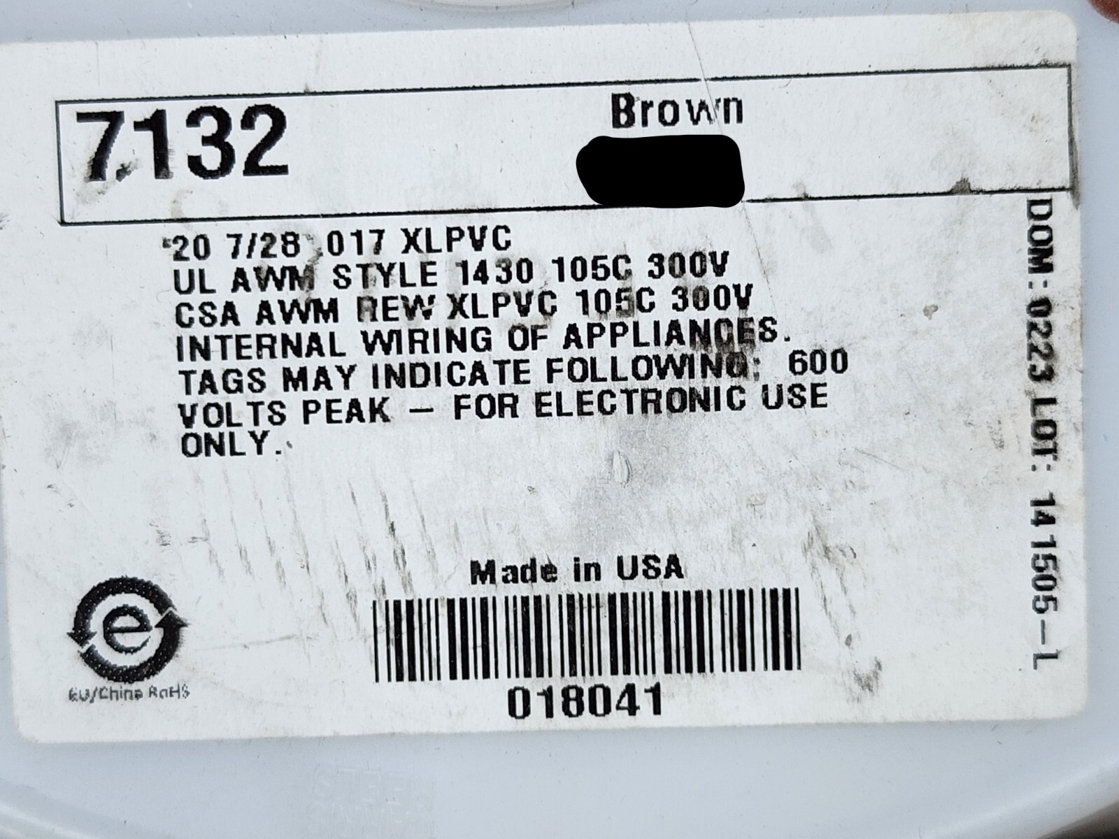 Alpha Wire 7132 #20awg Tinned Copper UL-1430 XL-PVC Hook Up Wire Brown /25ft | eBay