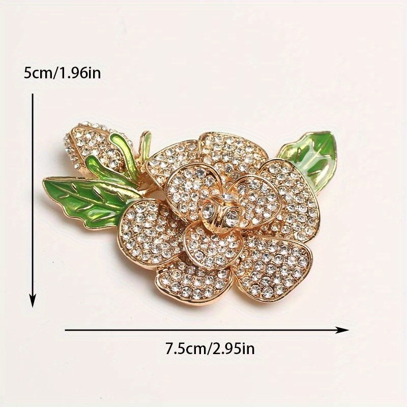 Medieval Retro Clothing Accessories Rhinestones Inlaid Flowers Green ...