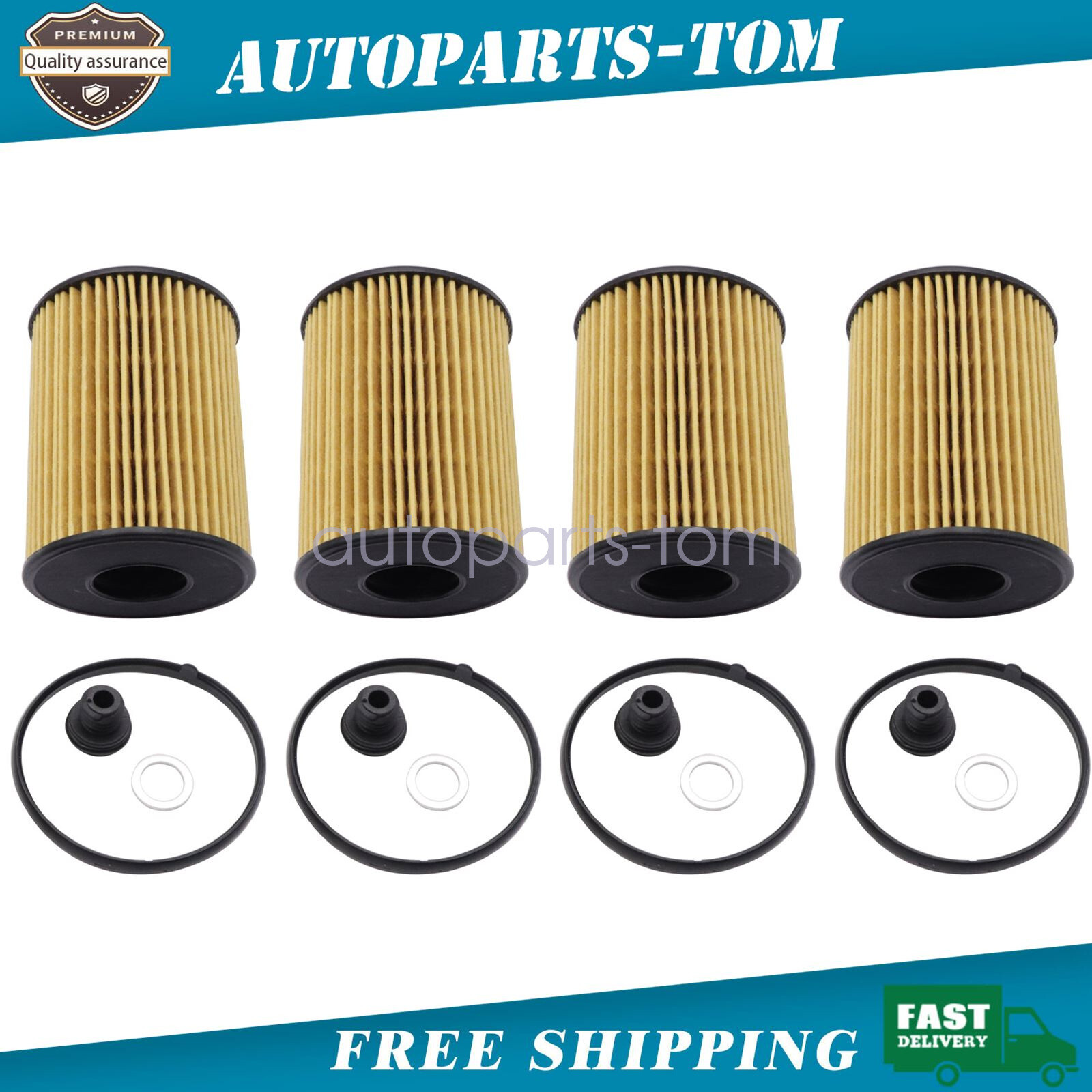 4x Oil Filter Pack w/Seals Fit for 2021 Kia Optima 2.5L Engine ...