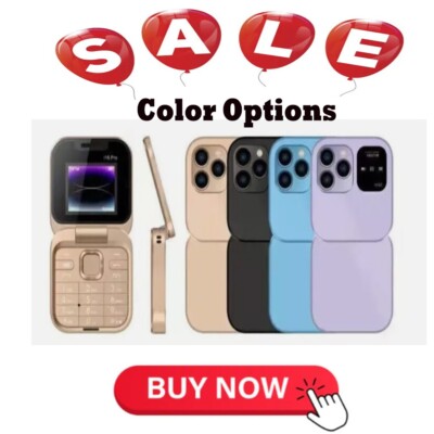 For i16Pro Unlocked Flip Mobile Phone 2 SIM Card Small Display Foldable ...