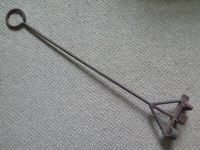 BLACKSMITH MADE CATTLE BRANDING TOOL J L V c1950s FARM FARMING RELATED ...