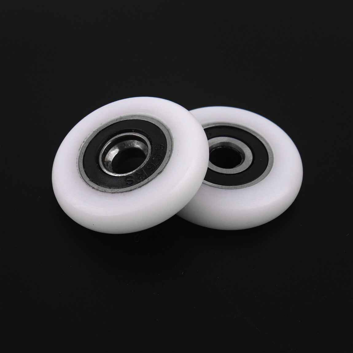8x Nylon Pulley Wheels Guide Roller Groove Ball Bearing 19/23/25/27mm ...