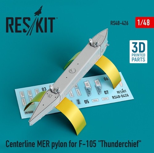 Reskit RS48-0426 Centerline MER pylon for F-105 "Thunderchief" 3D ...