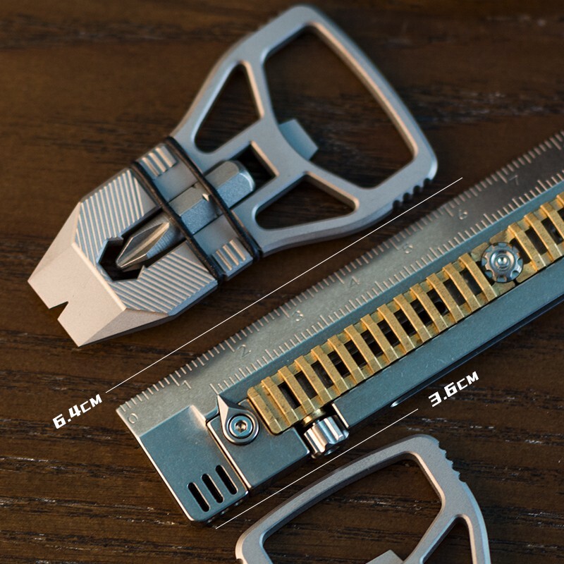 Multifunction Titanium Ti Pry Bar Crowbar Tools Opener Screwdriver Nail ...