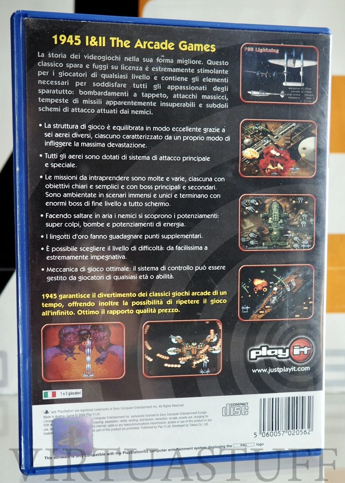 1945 I & II, STRIKERS 1+2, ARCADE GAMES, PLAYSTATION 2, PS2 ITALIAN ...