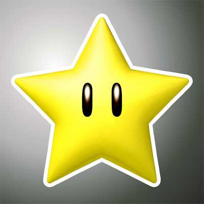 AUTOCOLLANT super mario étoile decal sticker autocollant pegatina | eBay
