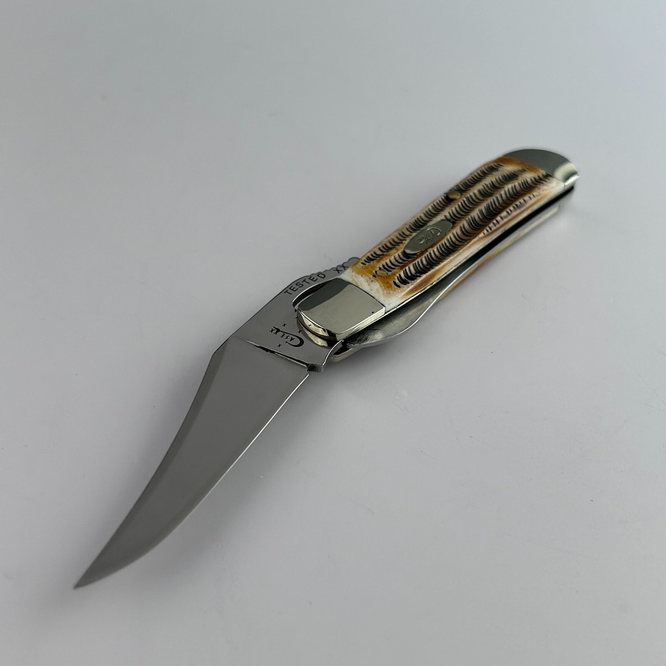 Case xx Russlock 6.5 Bone stag Handle Pocket Knife Honey and amber ...