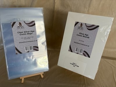 100 X SILVER AGE COMIC BAGS AND 24PT BACKING BOARDS BUNDLE - NEW&SEALED ...